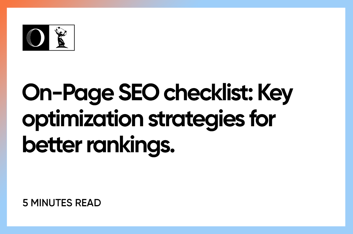 On-page SEO checklist: Key optimization strategies for better rankings ...