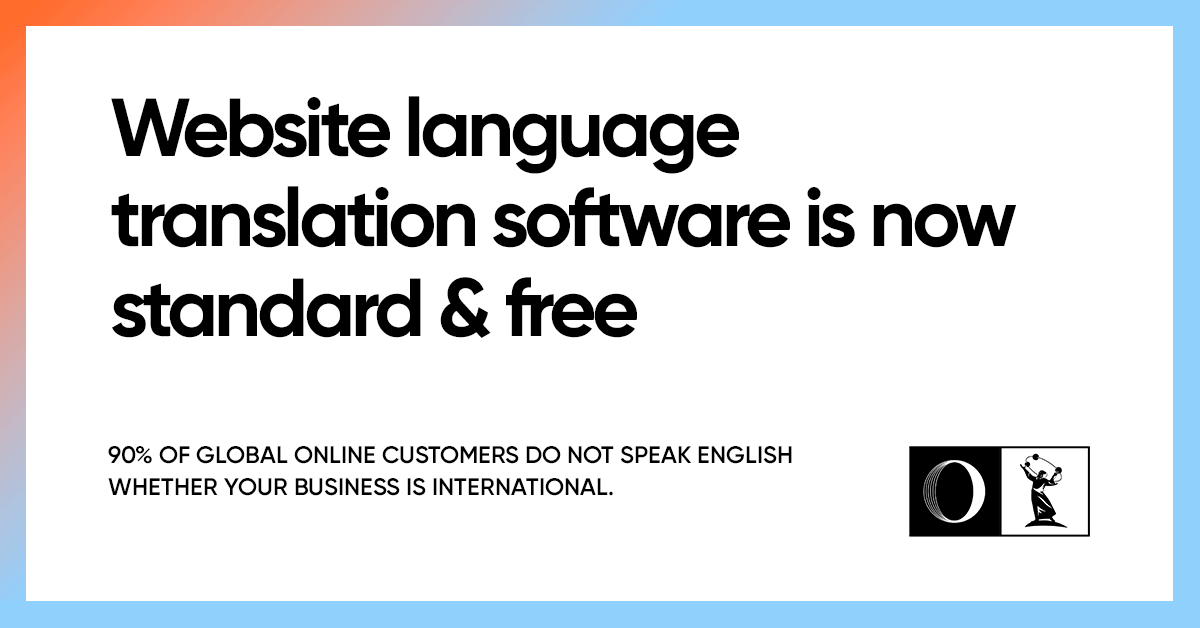 Website language translation software is now standard & free